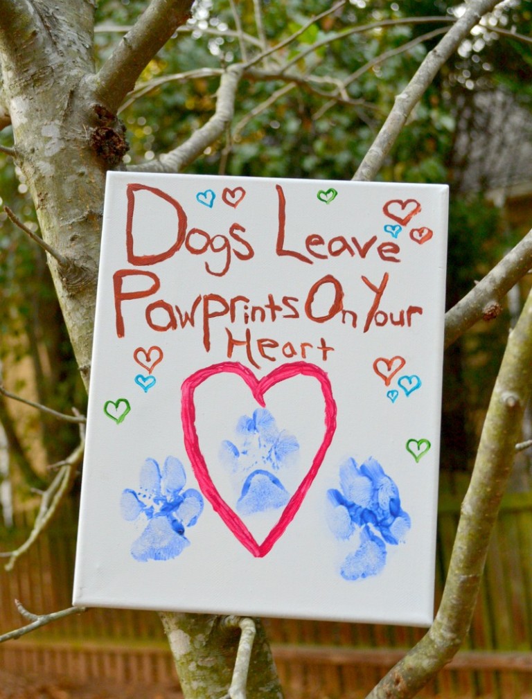 DIY Dog Paw Print Canvas Art – Miss Frugal Mommy