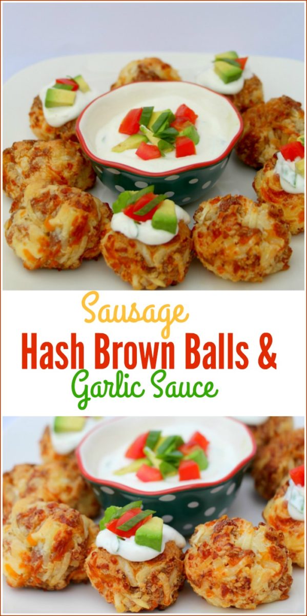 Sausage Hash Brown Balls & Garlic Sauce – Miss Frugal Mommy
